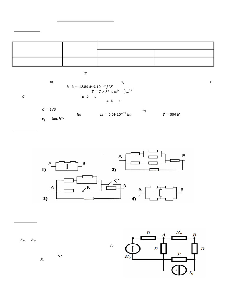 Interro 1 de Physique MPSI A + Correction | PDF