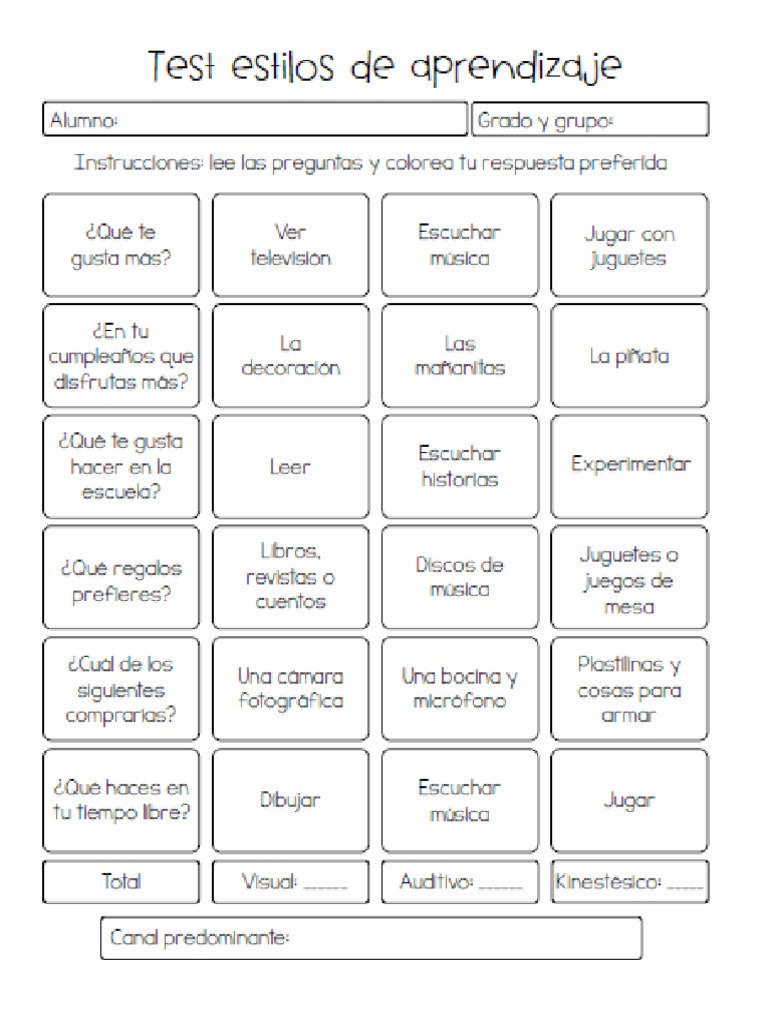 Estilos de Aprendizaje | PDF