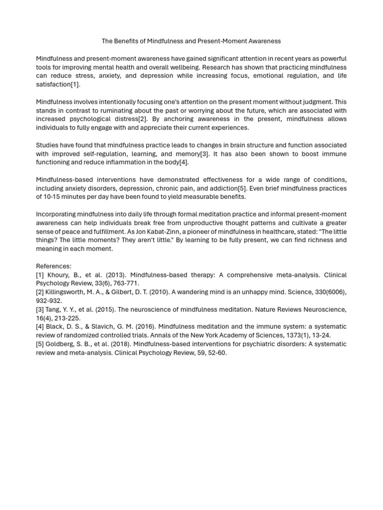 Present Moments - Presentation 1 | PDF