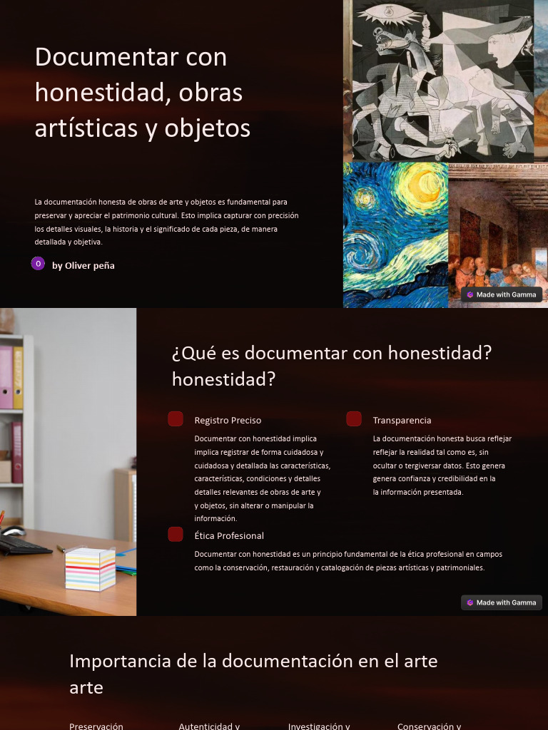 Documentar Con Honestidad Obras Artisticas y Objetos | PDF