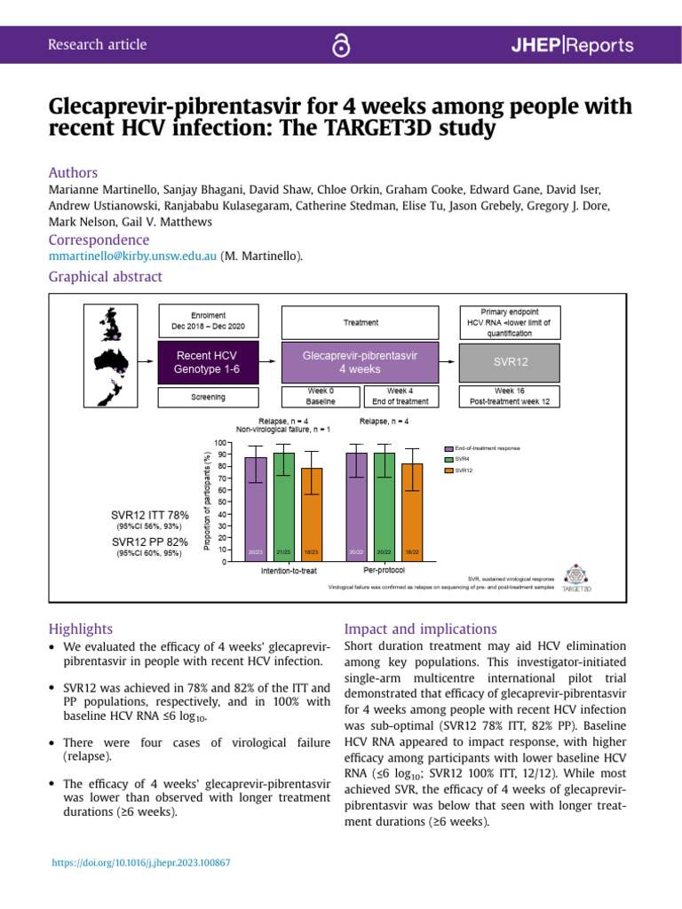 Glecaprevir HCV 2023 | PDF