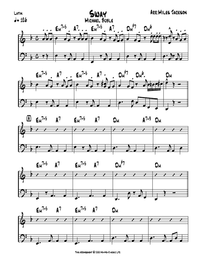 Sway LeadSheet | PDF