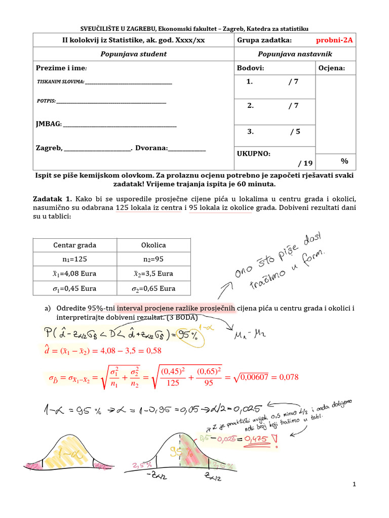 Rijeseno - II - Kolokvij - Probni 2024 - S Rješenjima | PDF