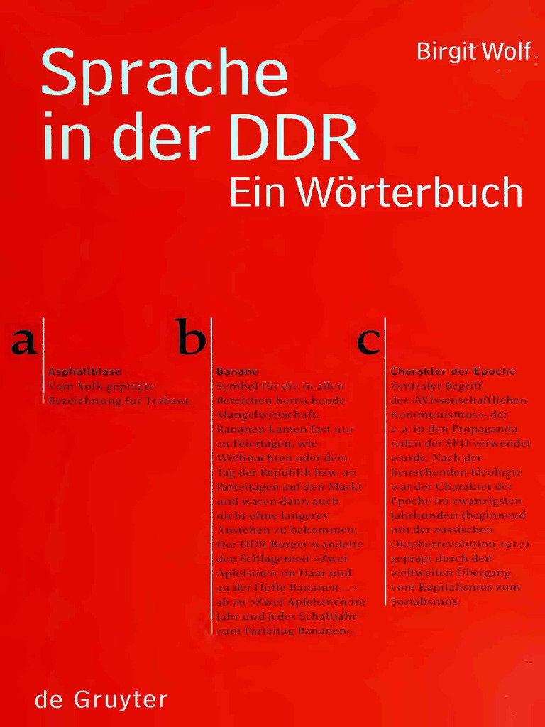Sprache in Der DDR | PDF