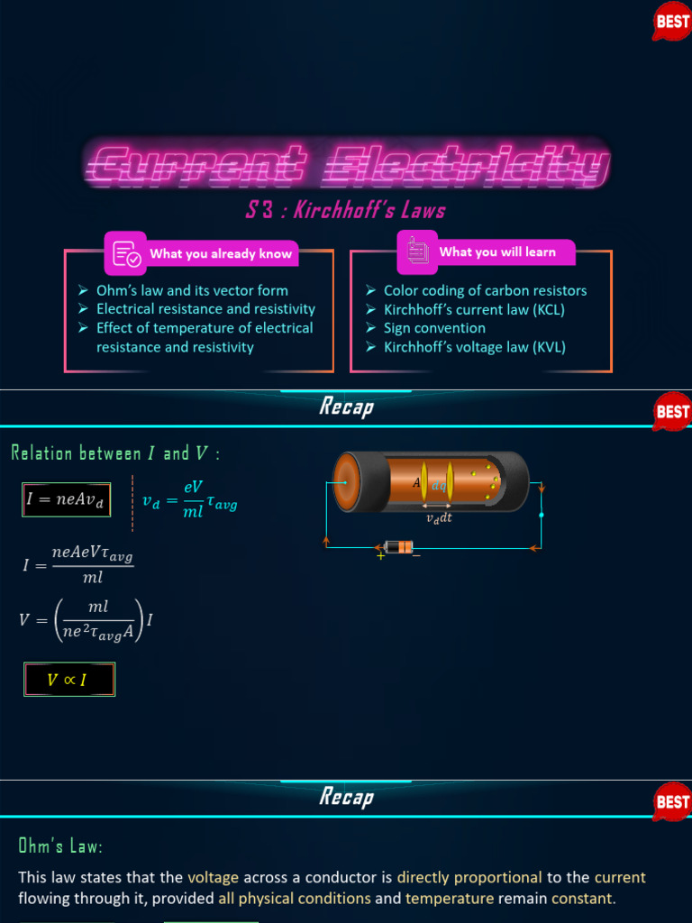 CLASS 12 CHAP-3 Kirchhoff_s laws | PDF