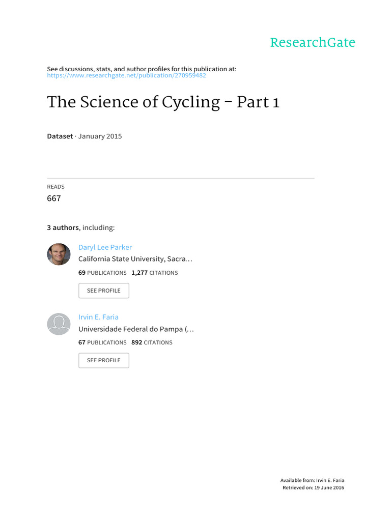 The Science of Cycling - Part 1 | PDF | Physical Fitness | Physical ...