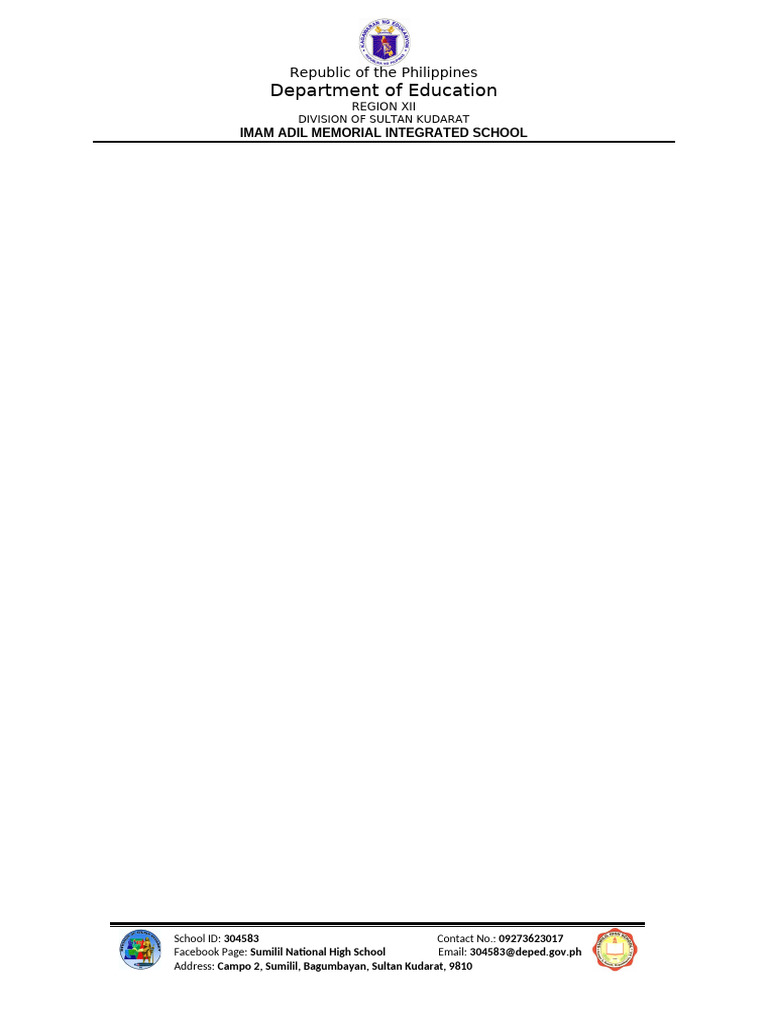 DepEd Header-School Portrait A4 | PDF