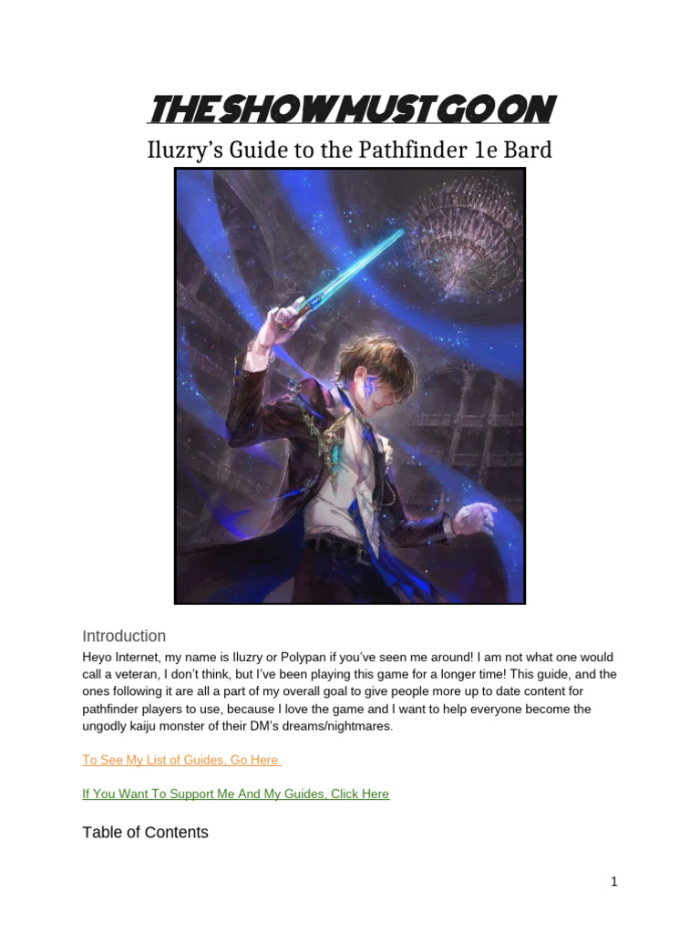 Iluzry's Guide To Bards | PDF