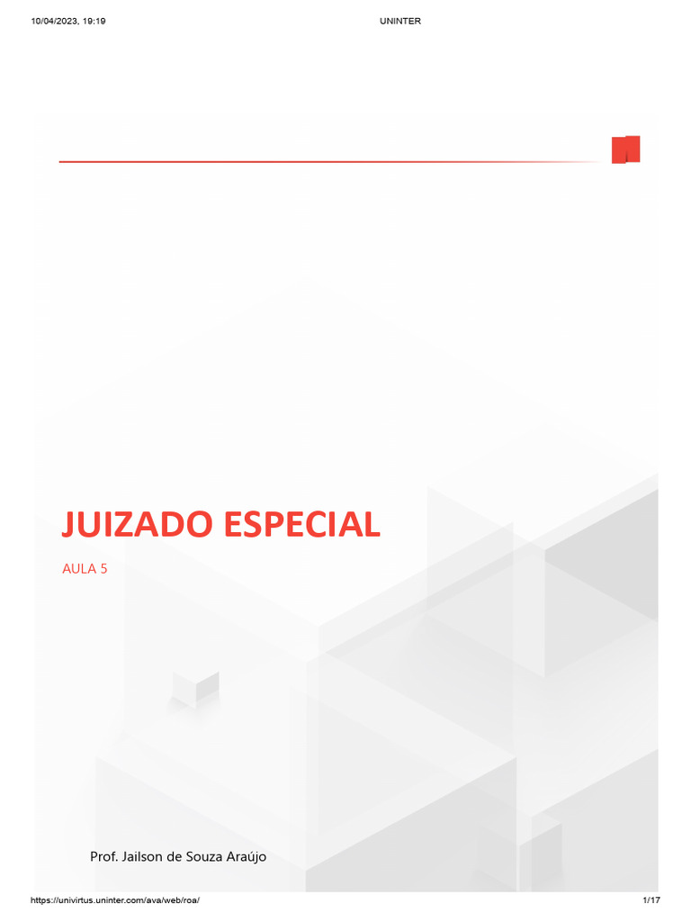 Aula5 Juizados | PDF