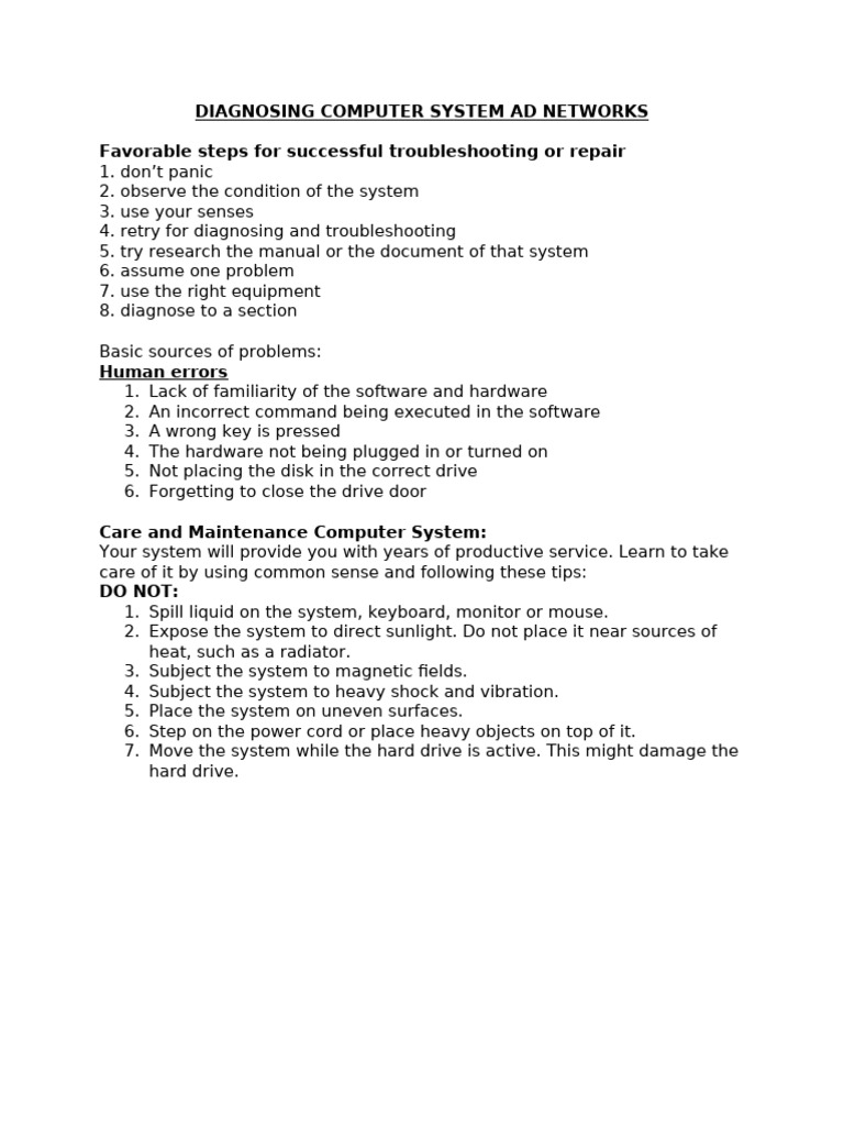 Tips and Procedure CHS | PDF