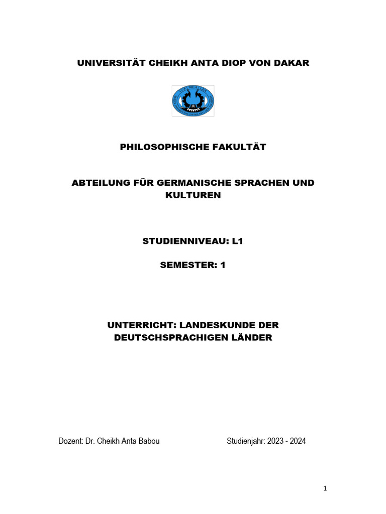 Fascicule Civlisation 2024 L1S1 PDF | PDF