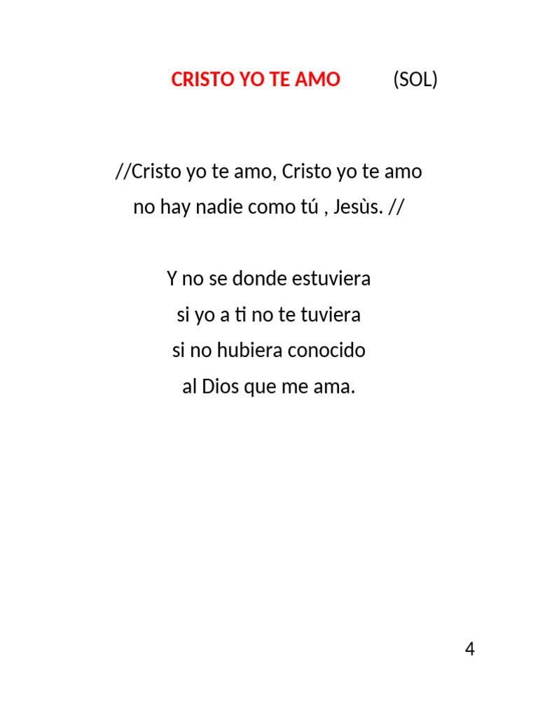 Cristo Yo Te Amo | PDF