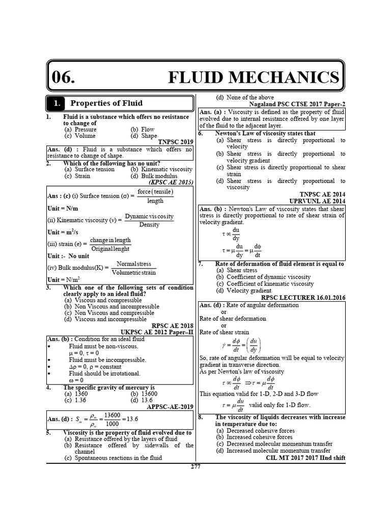 Fluid Mechanics | PDF