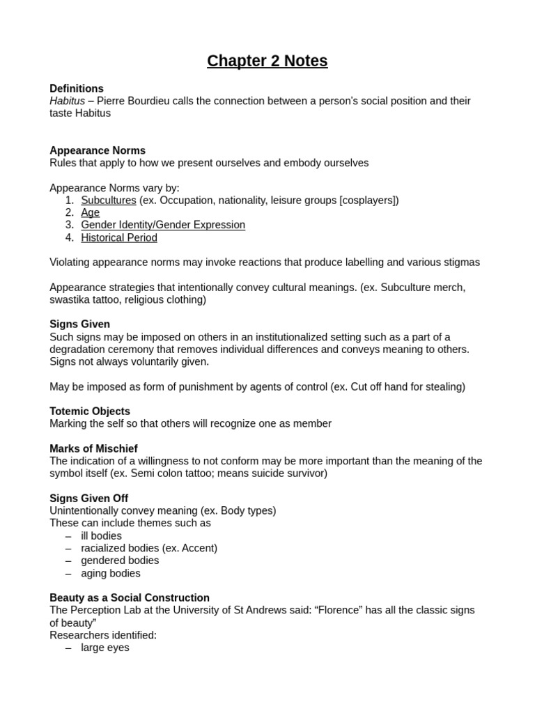 Chapter 2 Sociology Notes | PDF