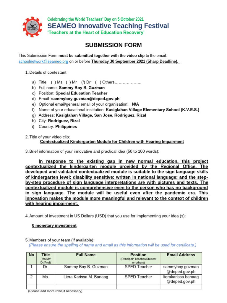 Submission Form | PDF