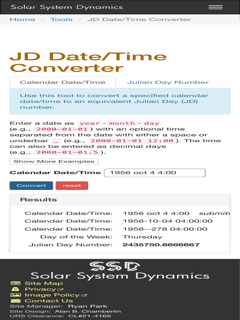 JD DateTime Converter | PDF