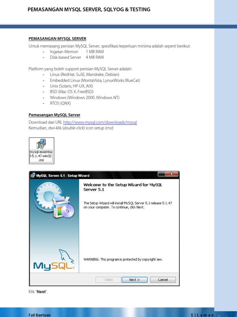 Cara - Install.mysql SQLyog Testing | PDF | Komputer