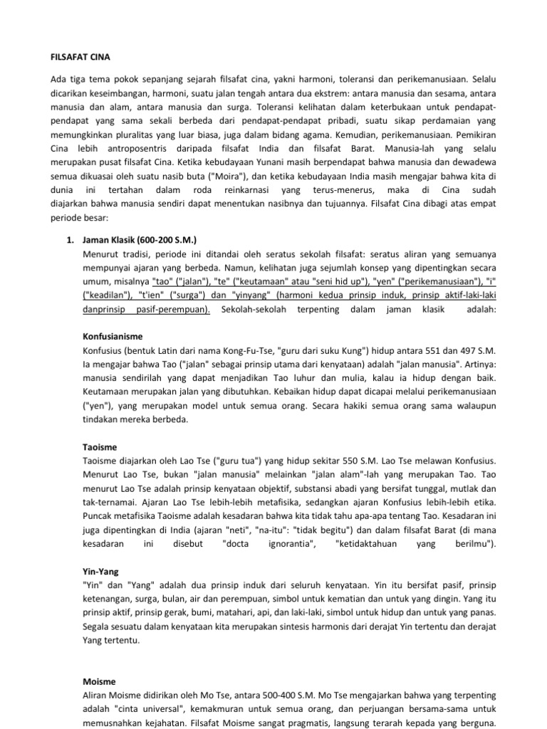 Filsafat Cina | PDF