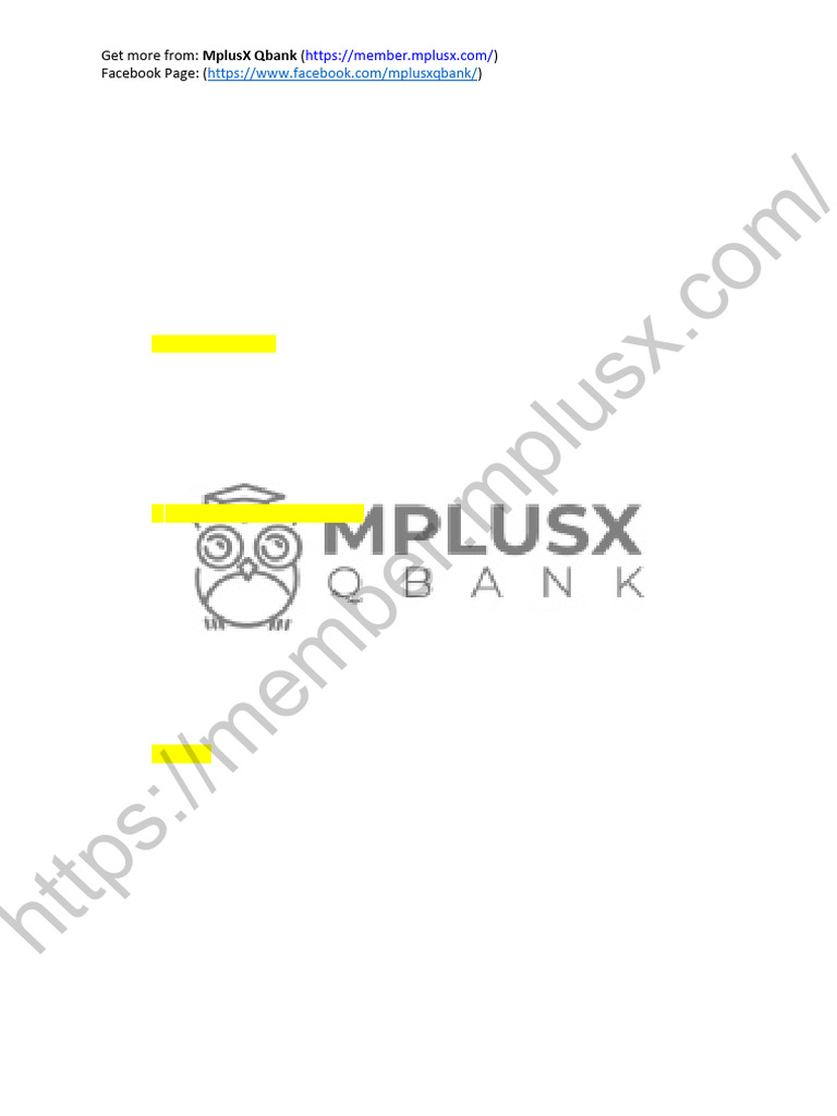 NOV 2018 - MplusX QBank | PDF