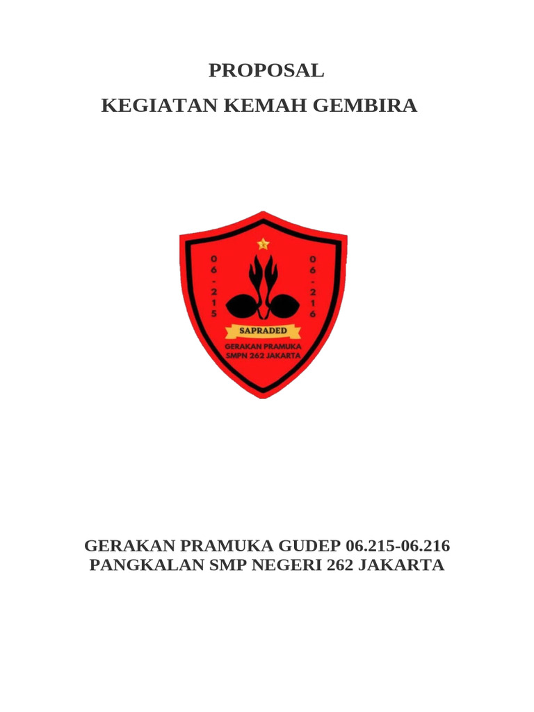 PROPOSAL Kemah Gembira SAPRADED | PDF