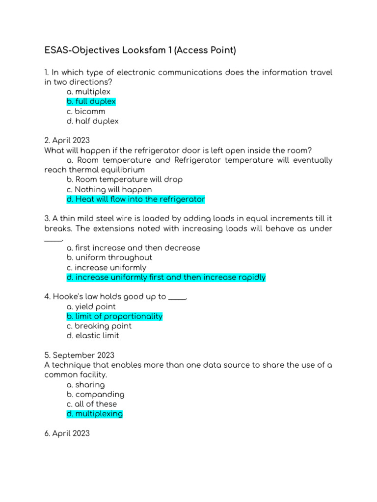 ESAS-Objectives Looksfam (Access Point) | PDF