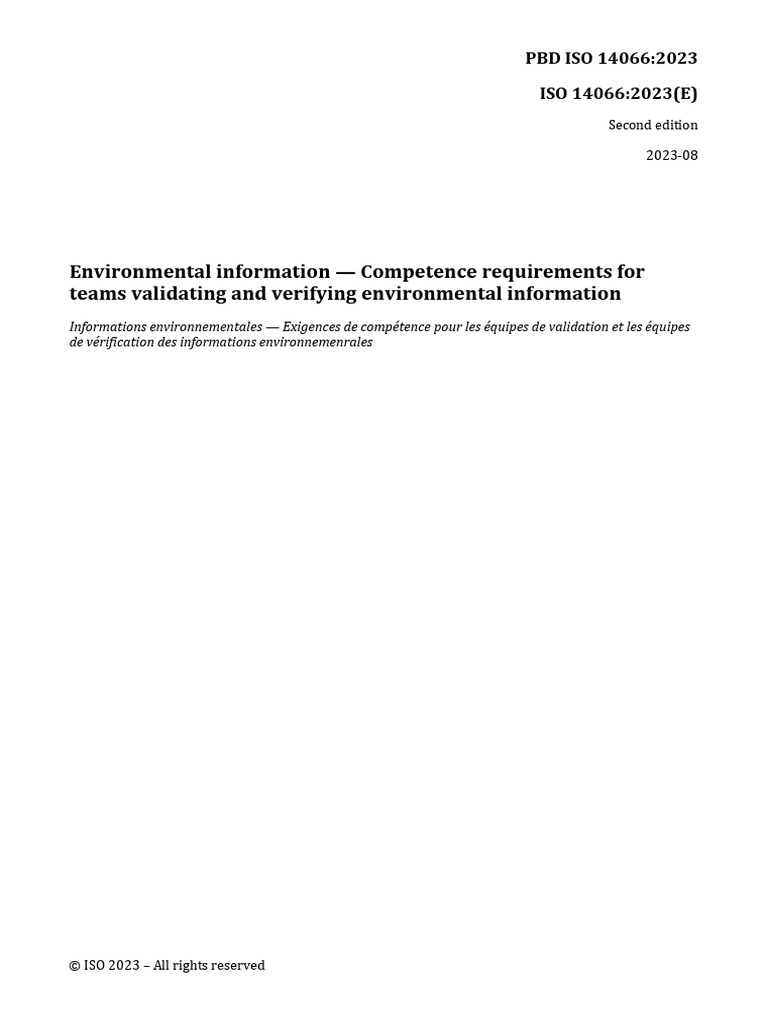 ISO 14066 | PDF