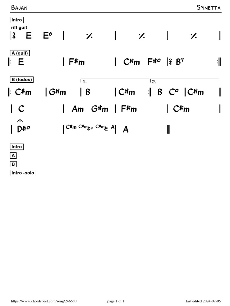 Bajan Spinetta Chart | PDF Bajan Spinetta Chart | PDF
