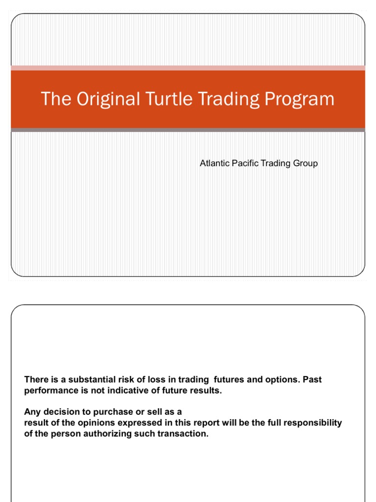 The Original Turtle Trading Program | PDF