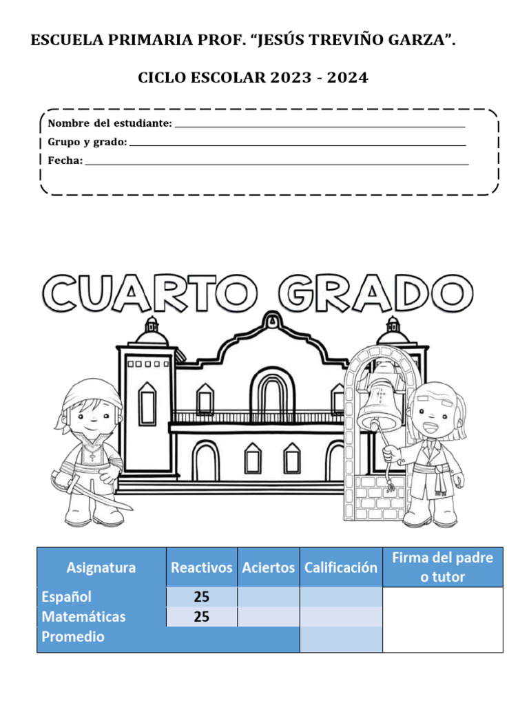 Ex Diagnóstico 4 Grado Pdf