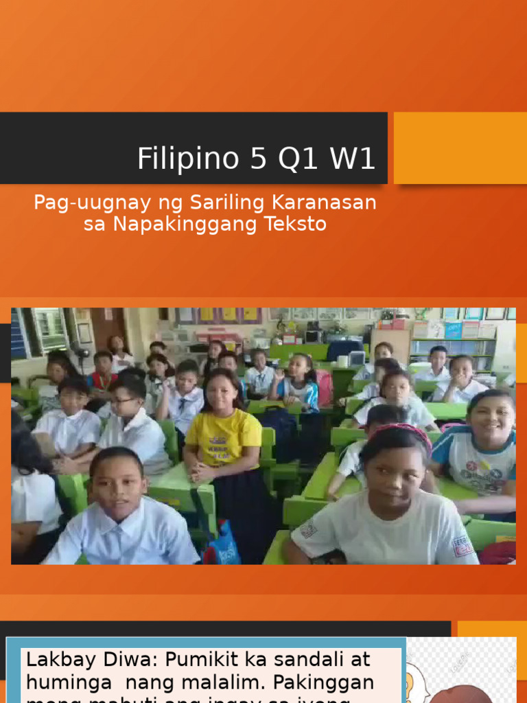 Filipino 5 Q1W1 | PDF