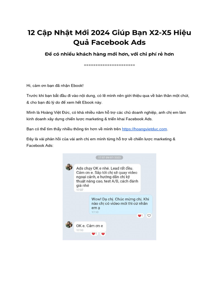 Facebook Ads Update 2024 | PDF