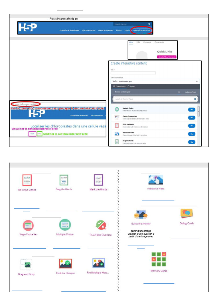Fiche Technique: Créer Et Partager Des Activités Interactives Avec H5P | PDF