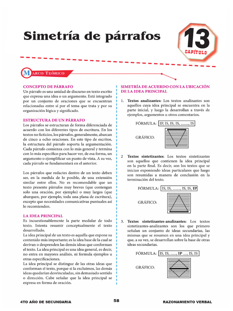 Razonamiento Verbal 4to Tema 4 5 y 6 | PDF