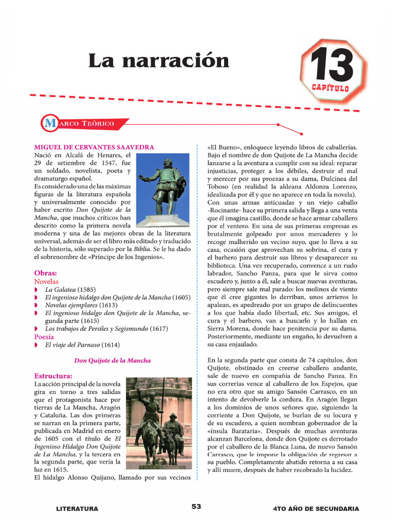 Literatura 4to Tema 1 2 y 3 | PDF