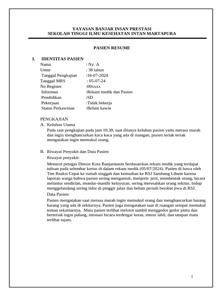 Resume Rsj Icha Cantik | PDF