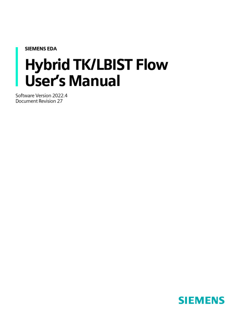 Mentor Tessent Hybrid TKLBIST Flow 2022 | PDF