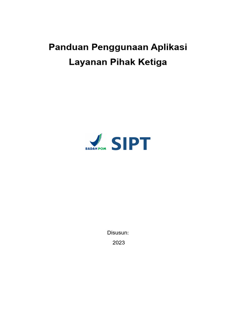 Panduan SIPT untuk Layanan Pihak Ketiga | PDF