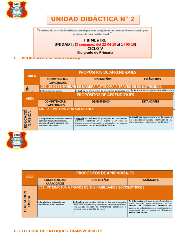 2 Unidad - Quinto Grado 2019 | PDF