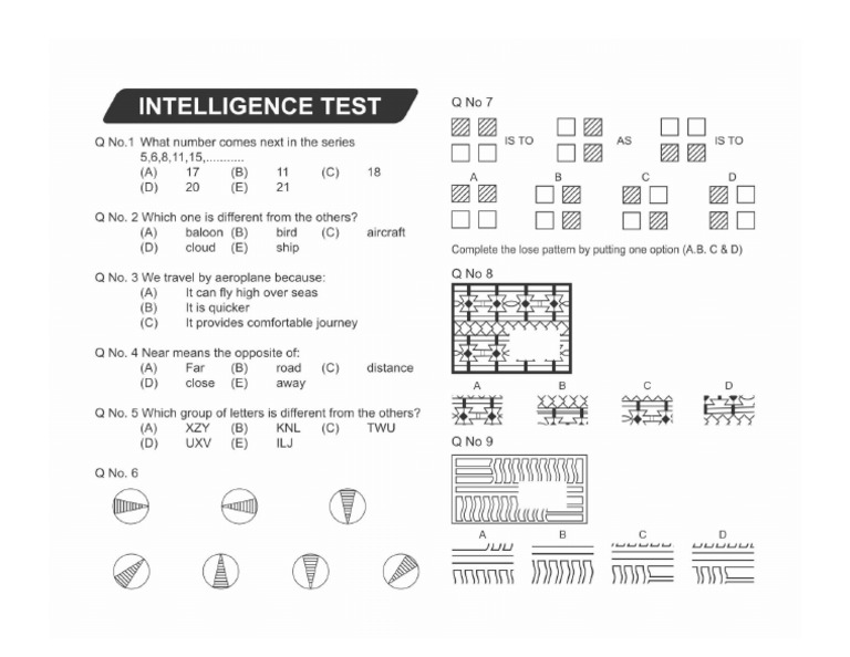 Intelligencetestspecimen | PDF