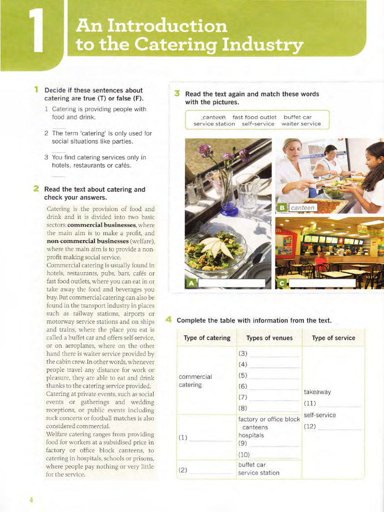 Introduction to Catering Industry | PDF | Restaurants | Foodservice