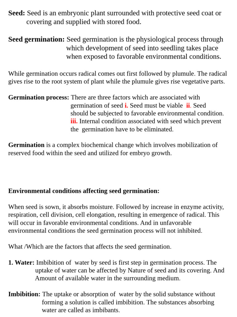 Seed Treatment | PDF | Seed | Germination