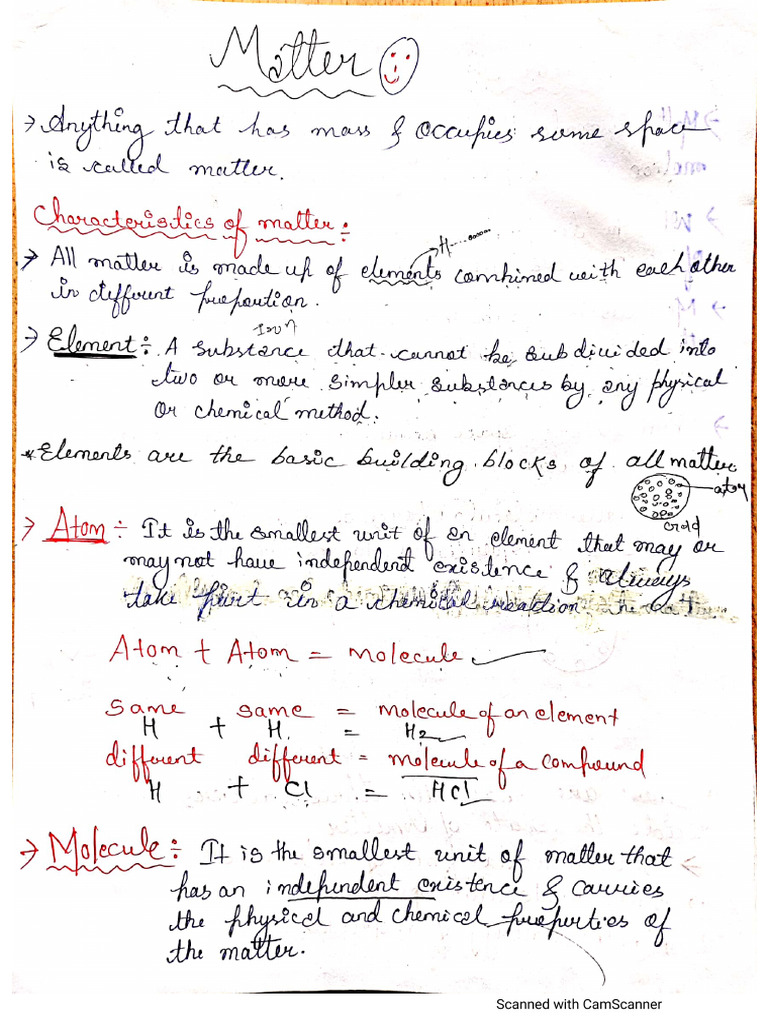 Matter Icse Classs 8 Phy | PDF