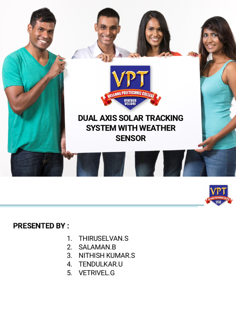Dual Axis Solar Tracking System With Weather Sensor: Vpt-Dept-Sub-Unitx ...