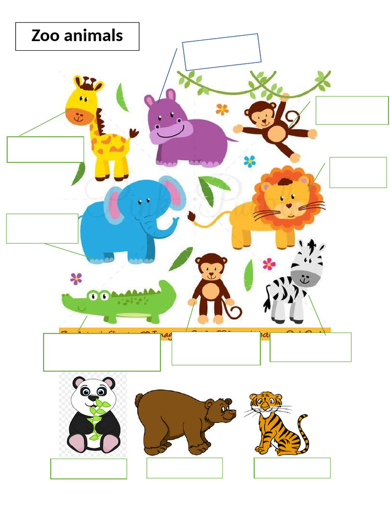 p1 Zoo Animals | PDF