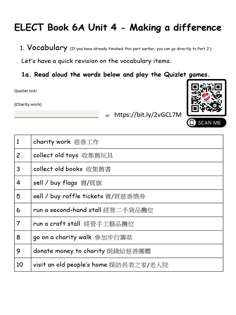 P.6 Learning Set - Stage 2 (U4) | PDF