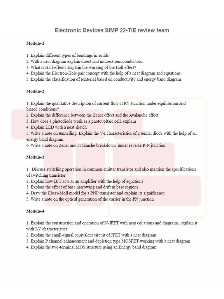 Electronic Devices SIMP 22-TIE Review Team (1) PDF | PDF