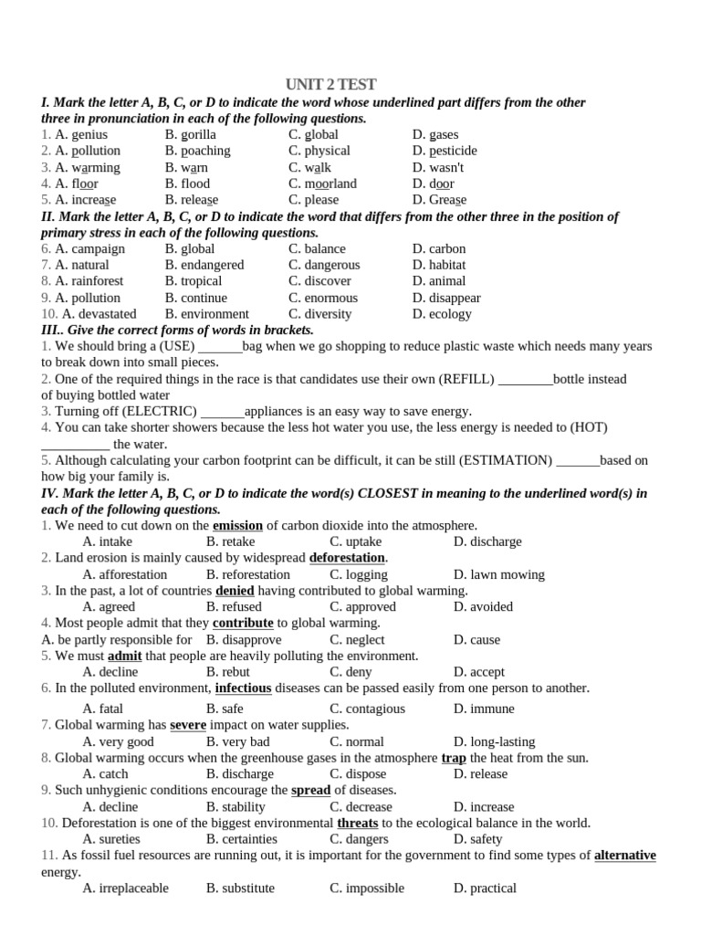 Unit 2 Test | PDF