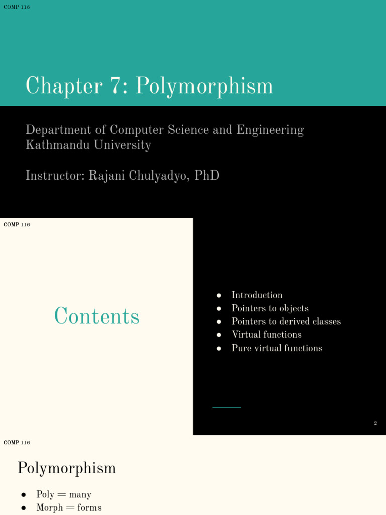Chapter 7 - Polymorphism | PDF