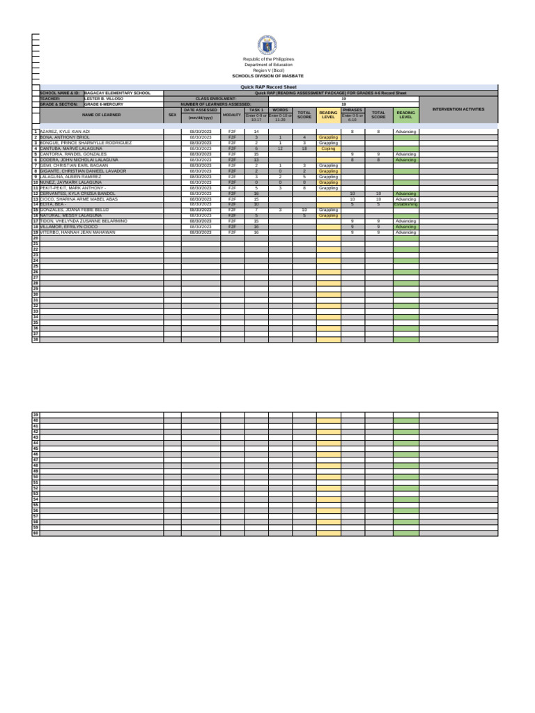 Rap Record Sheet | PDF