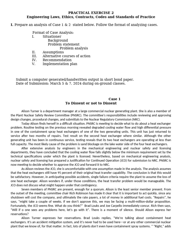 Pract. Ex. 2 Laws and Ethics 2nd 2023 2024 | PDF